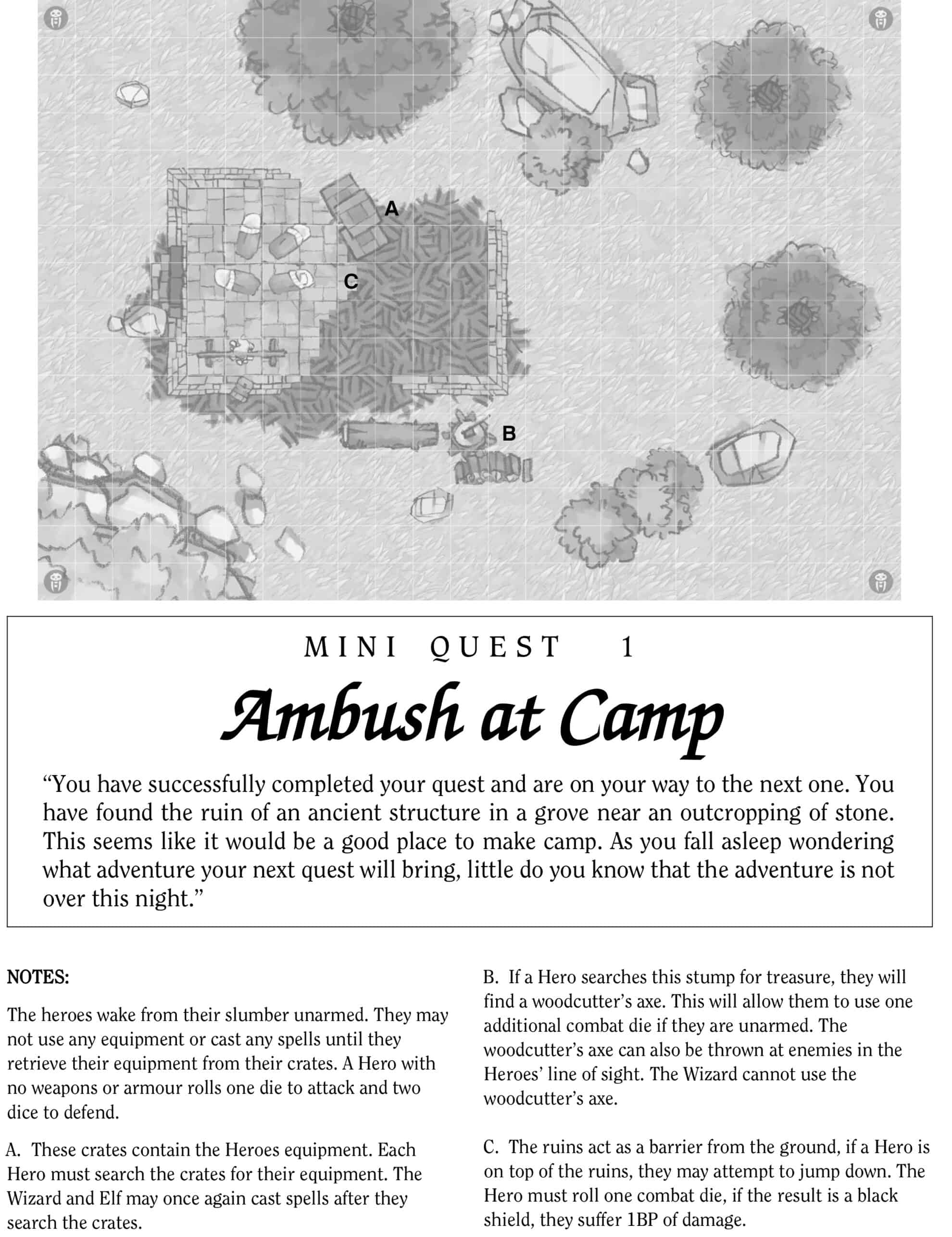 New HeroQuest Mini Encounter - Elvyler's Game Room