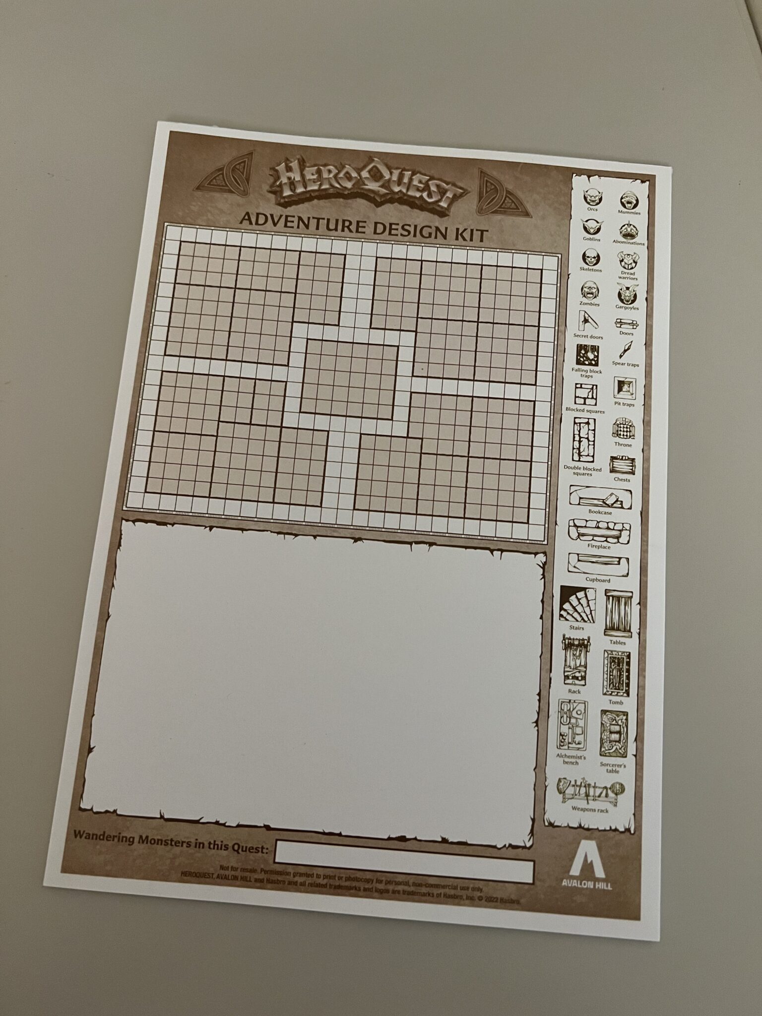 HeroQuest Adventure Design Kit Leak! - Elvyler's Game Room