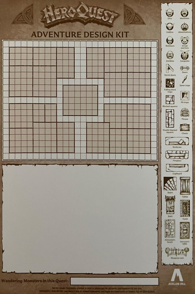 HeroQuest Adventure Design Kit Leak! - Elvyler's Game Room