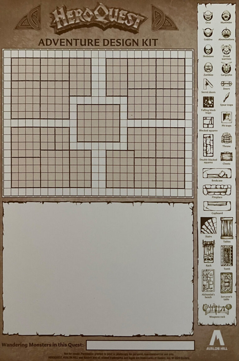 HeroQuest Adventure Design Kit Leak! - Elvyler's Game Room